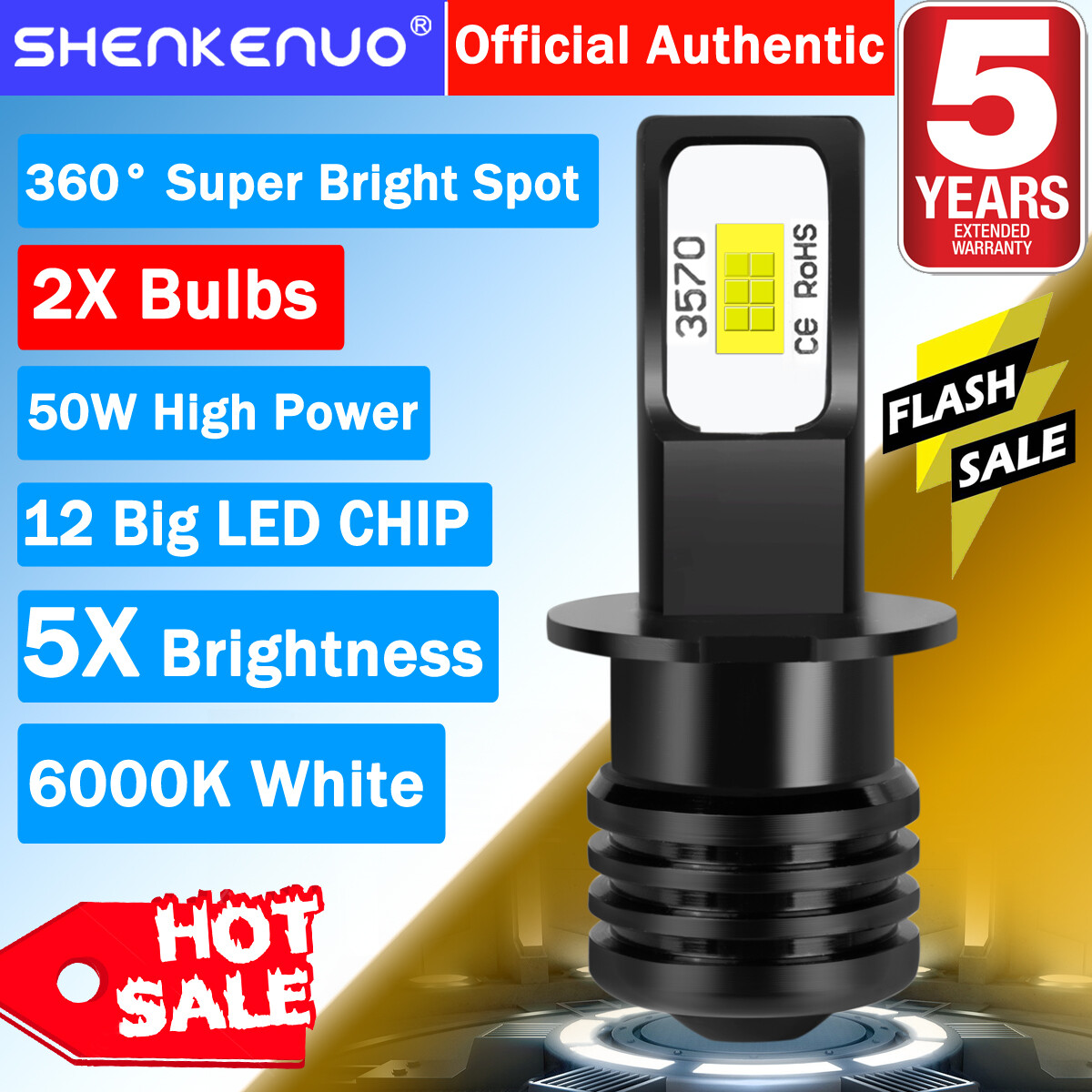 For 2002 2003 2004 2005 Lexus SC430 2x H3 combo LED Fog Light Bulbs ...