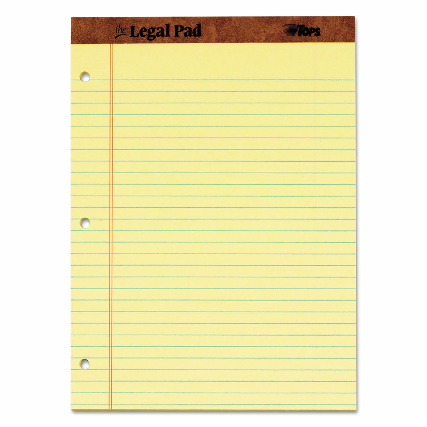 TOPS 75351 The Legal Pad Legal Ruled Perf. Pads Punched Ltr Canary 50 ...