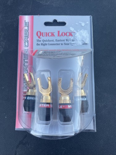 Monster Cable Quick Lock Angled 24k Gold Spades 103211-00 50644247170 ...