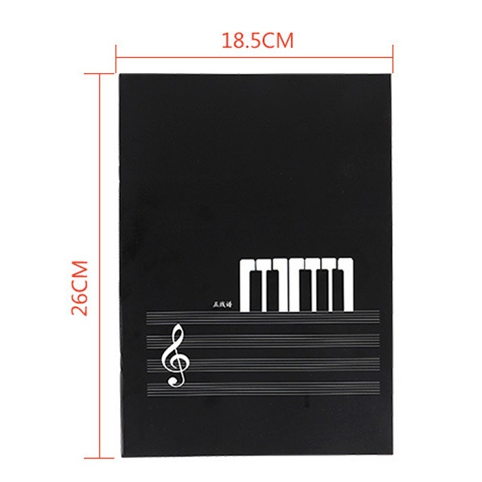 Music Notebook Blank Music Notebook Writing Paper 16 Sheets Accessories ...