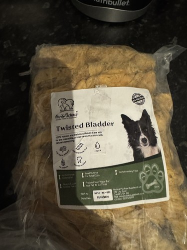 Beef Twisted Bladder for Dogs Chews 100% Natural Dried Pet Treats ...