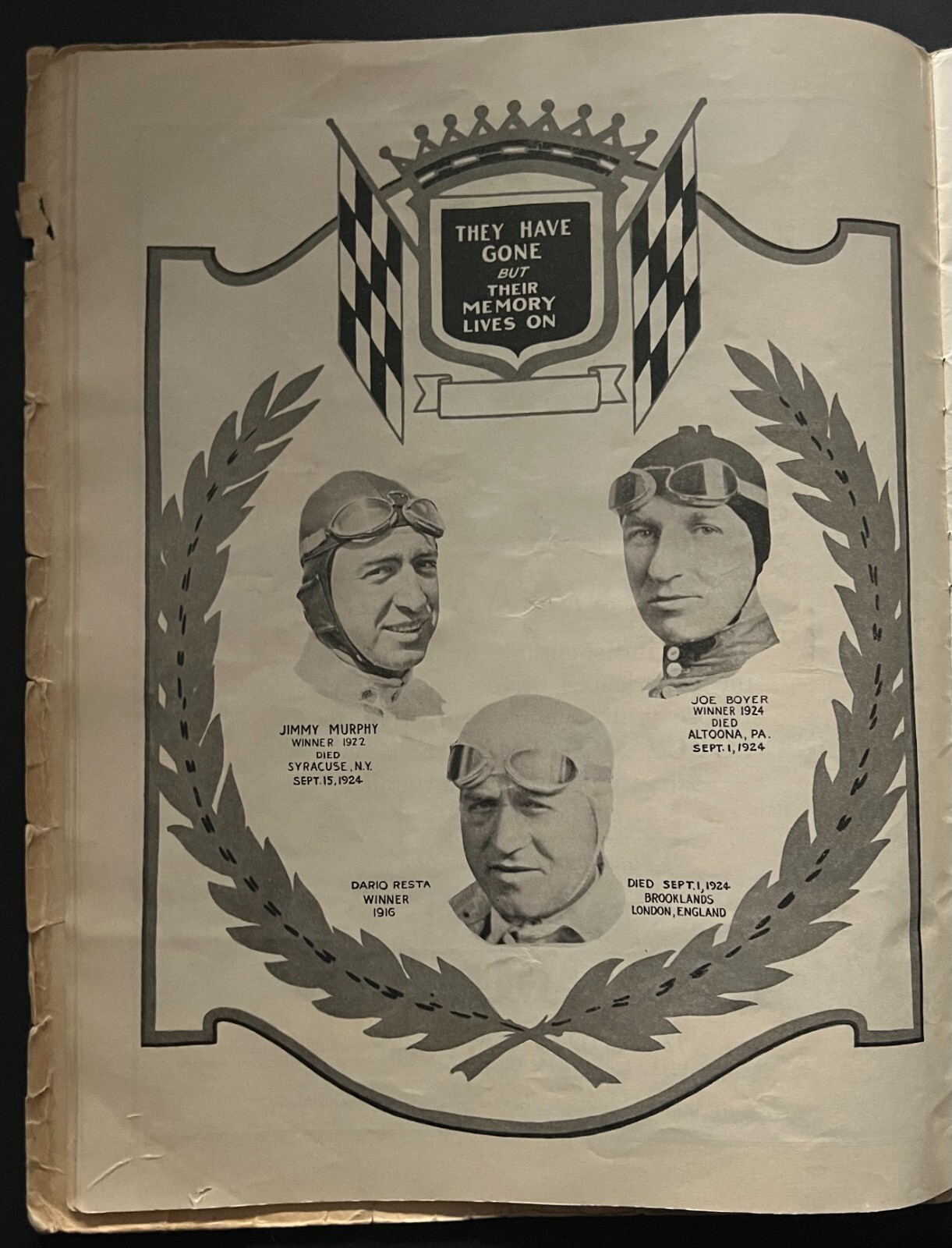 1925 13th Annual Indy 500 Vintage Car Racing Program Peter DePaolo ...