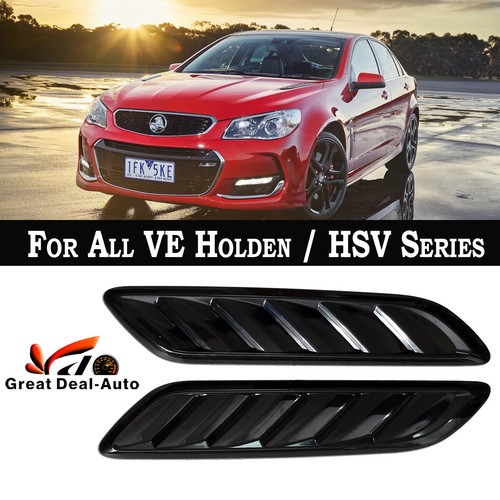 STICK ON Bonnet Vents GLOSS BLACK Fits For HOLDEN COMMODORE VF VE SS ...