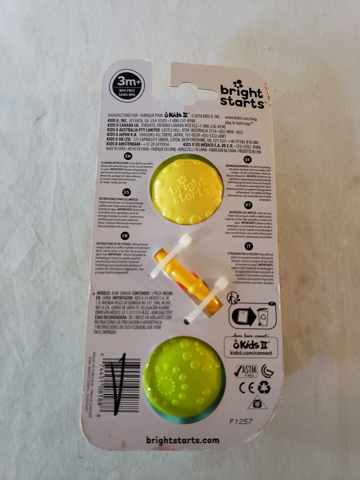 Bright Starts Rattle & Shake Barbell Toy NEW IN PACKAGE BABY Shower ...