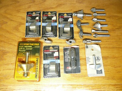 Vintage Craftsman 1/4" Shank Router Bits 19 Pc. New & Used Lot | eBay