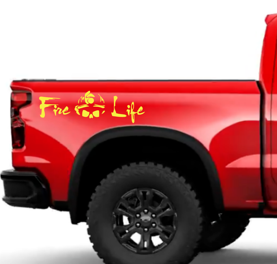 Fire Life Decal Stickers Firefighter Skull Car Truck Window Wall 22 ...