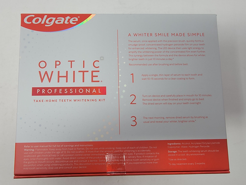 Colgate Optic White Professional Take Home Kit EnamelSafe Teeth ...