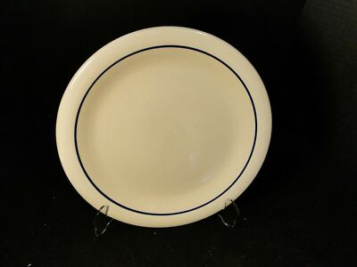 Gibson Casualware White Rim Blue Dinner Plate 10 7/8" Imperfect | eBay