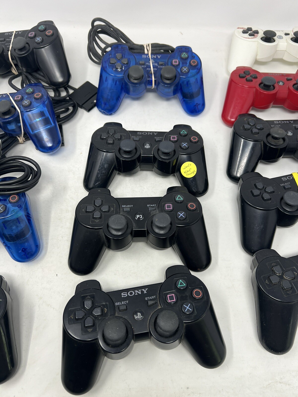 Mixed Lot of Playstation Controllers lot of 12 for Parts/Repair - OEM ...