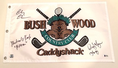 Caddyshack Signed Bushwood Country Club Golf Pin Flag Chase O'Keefe ...