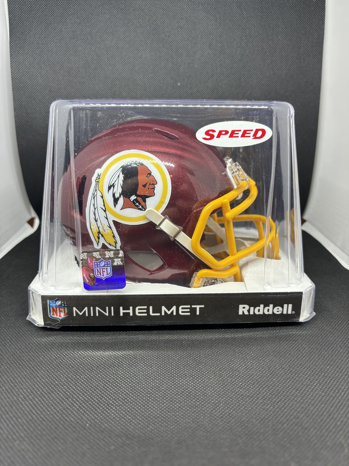 Washington Redskins Custom Mini Football Helmet Riddell Speed With Box ...