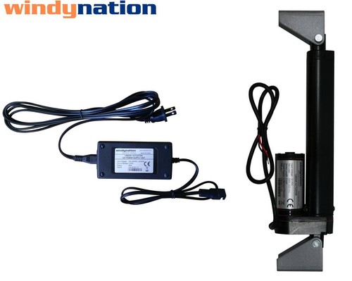 WindyNation 12 Volt Linear Actuator + Power Supply + Remote Control ...