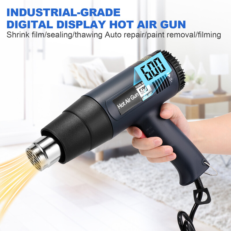 2000W Heat Gun Hot Air Heater Gun Digital LCD Display Dual Temperature ...