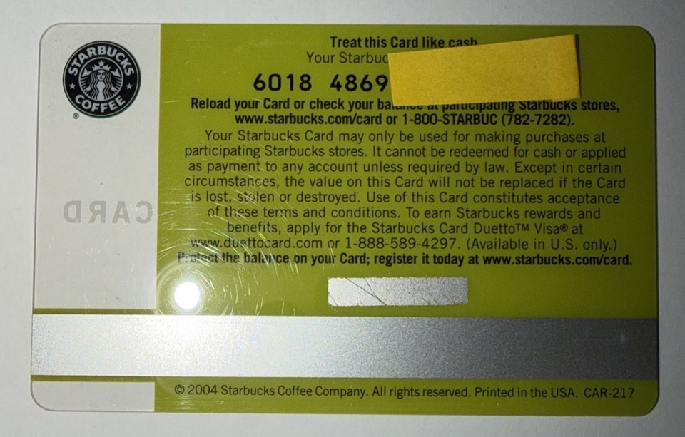 Starbucks 2005 Shareholder Special Edition Old Logo Card | eBay UK