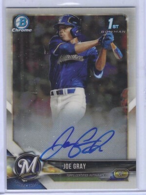 JOE GRAY 2018 BOWMAN CHROME 1ST BOWMAN PROSPECT AUTO #CDA-JGR | eBay