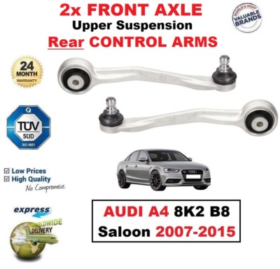 2x FRONT AXLE Upper SUSPENSION Rear CONTROL ARMS for AUDI A4 Saloon ...