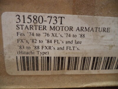 Harley Davidson OEM New starter motor armature 31580-73T | eBay