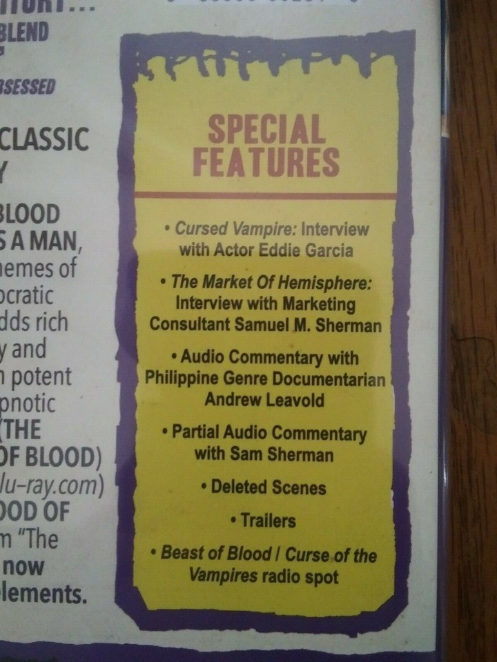 CURSE OF THE VAMPIRES *Philippine Horror* Special Edition DVD ...