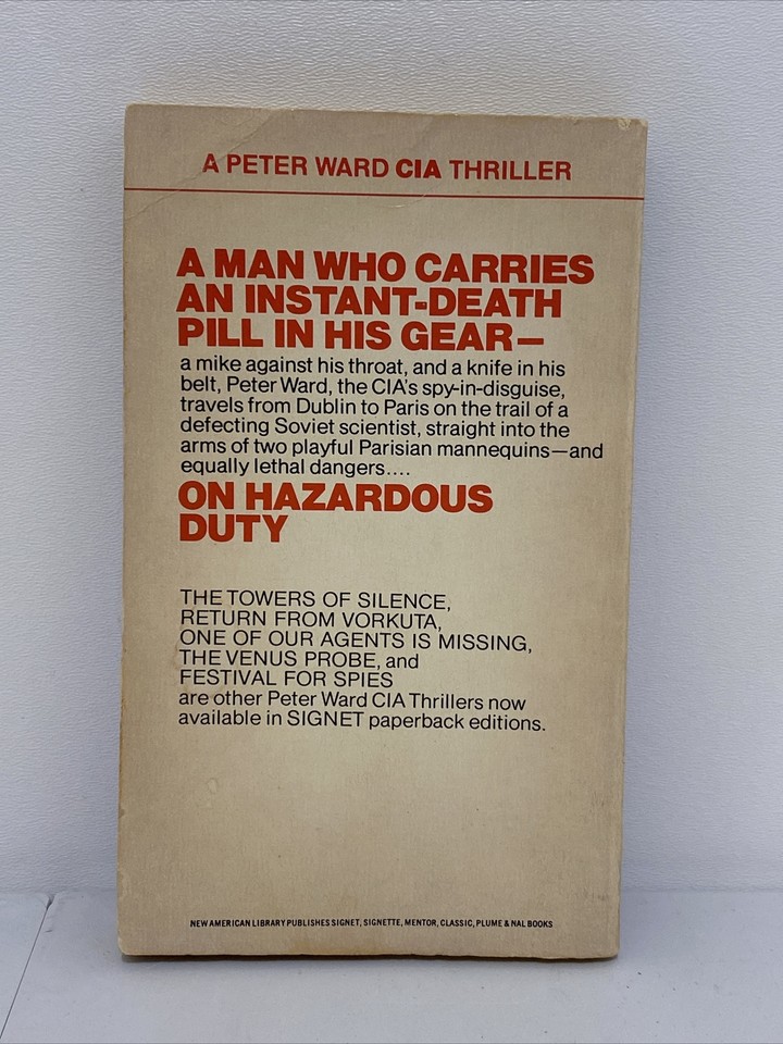 On Hazardous Duty (E. Howard Hunt Writing As David St. John - 1965) CIA ...