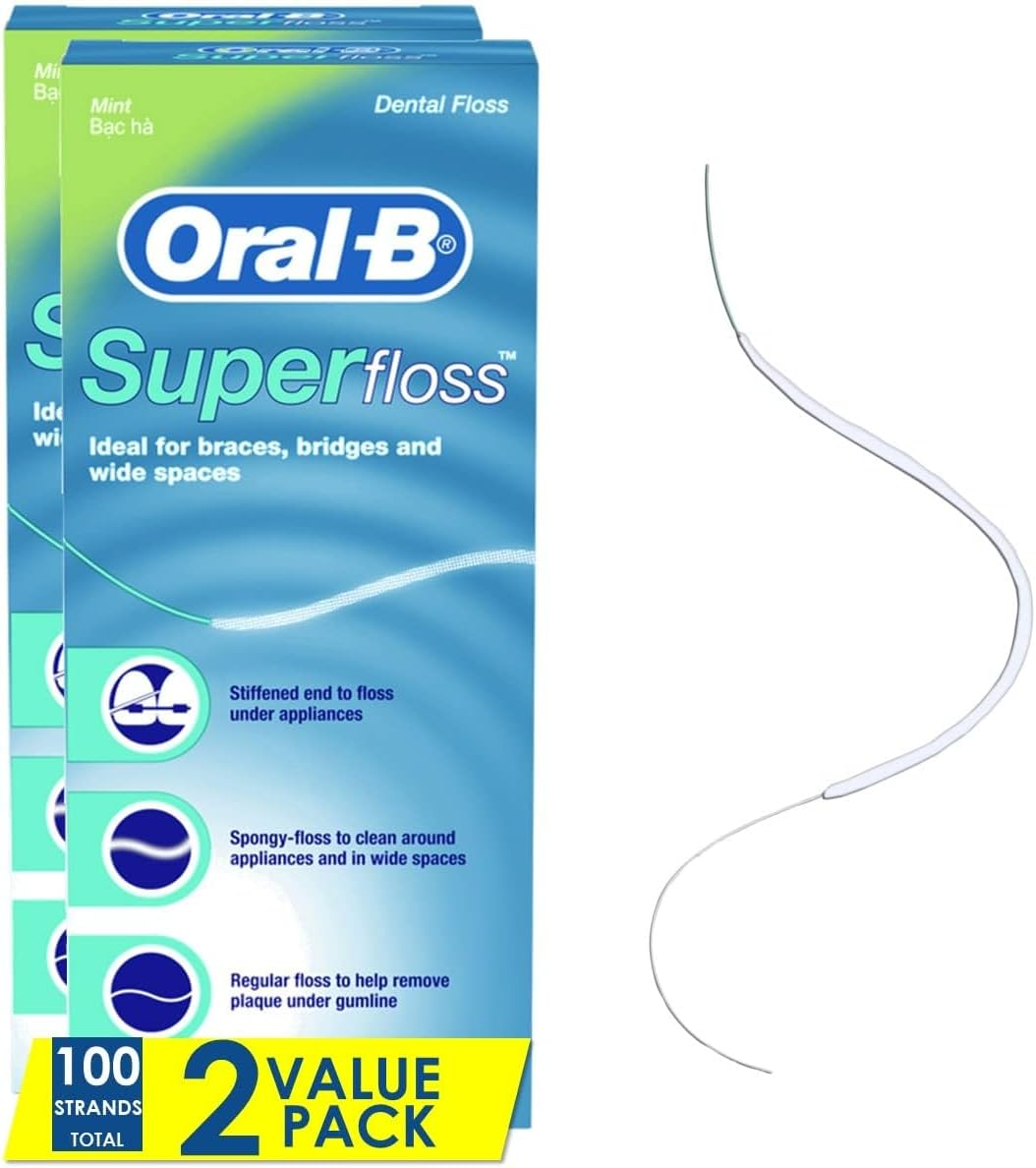 Super Floss Pre-Cut Strands Dental Floss, Mint, 50 Count | eBay
