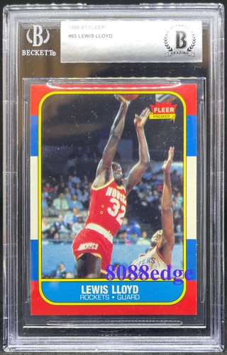 1986-87 FLEER BASKETBALL CARD: LEWIS LLOYD #65 OF 132 ROCKETS/DRAKE ...