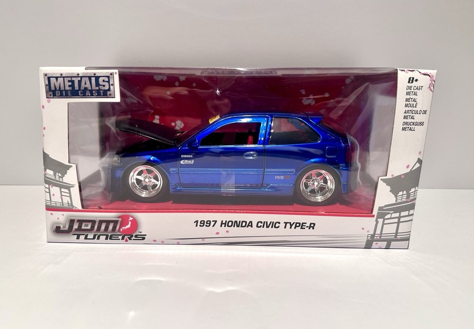 Jada 1997 Honda Civic EK Type R Blue Jdm Tuners 1/24 Scale Diecast ...