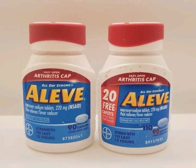 Aleve 220mg Naproxen sodium (NSAID) 200 caplets EXP11/2025-10/2027 ...