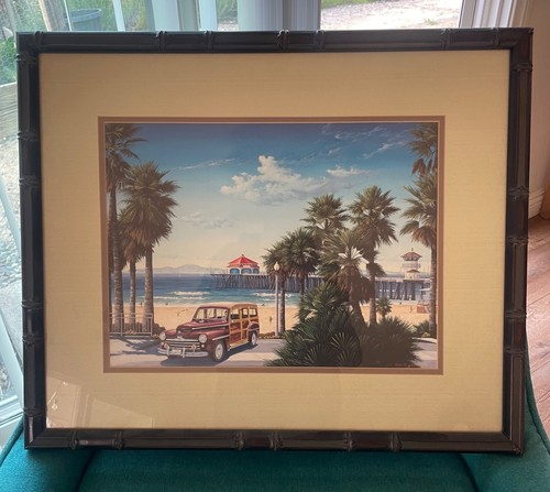 Dan L Johnson Vintage painting of Huntington Beach, Ca | eBay