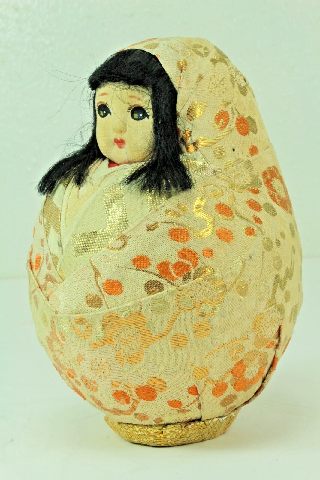 Vintage Japanese Okiagari Koboshi Style Daruma Doll Kimono Roly-Poly ...