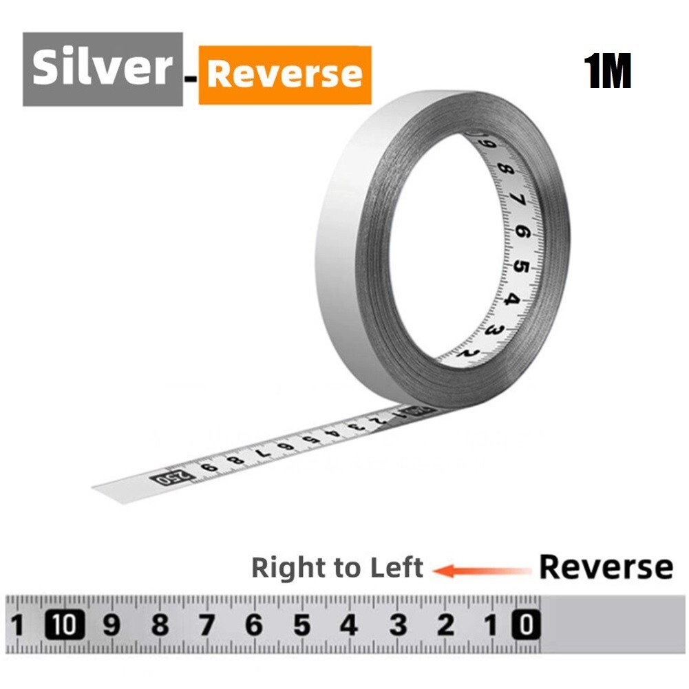 Mm Width Silver Tape Measure Wear Resistant M Metric Self Ruler Tape ...