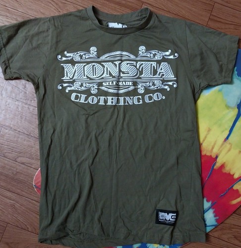 Monsta Clothing Co mens t shirt SELF MADE Bodybuilding Workout small ...