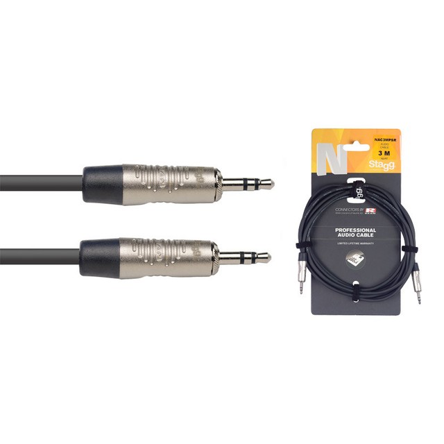 Stagg NAC3MPSR 3m/10ft Stereo Minijack to Stereo Minijack Cable (NEW ...