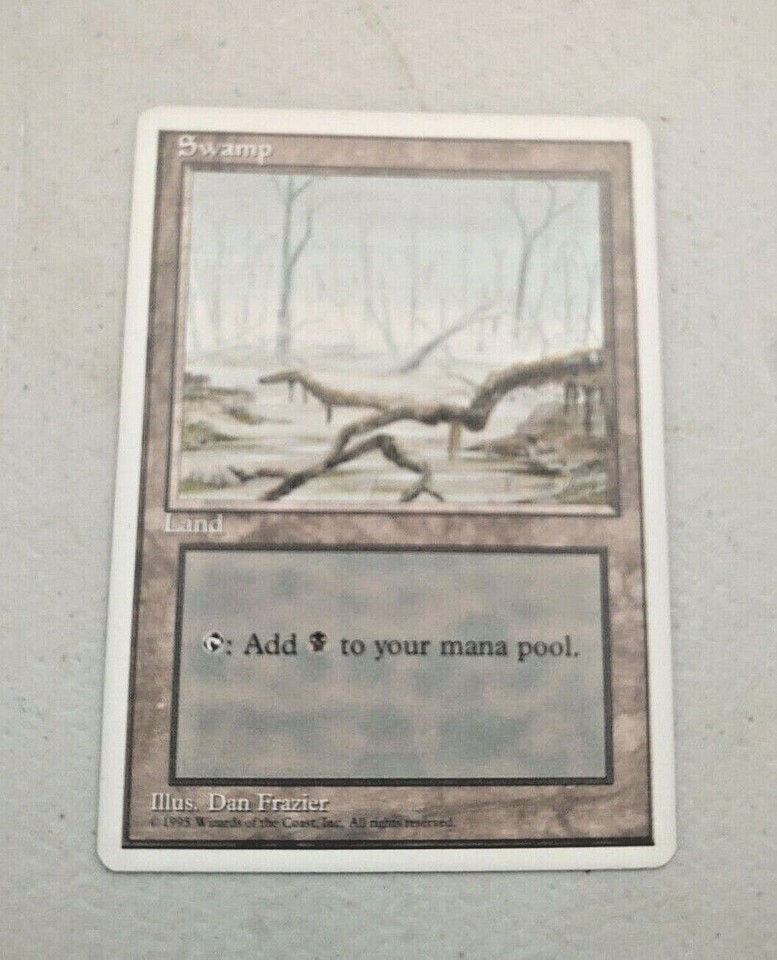MTG Swamp Fourth Edition 370/379 Regular Land NOS See Description | eBay