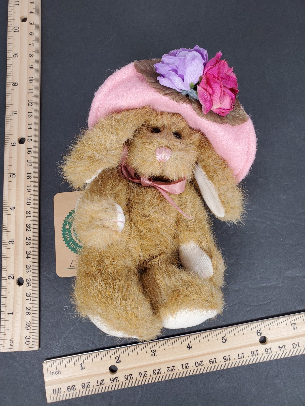 Boyds BUNNY RABBIT Lucy 7" plush w/pink spring hat w/Tag EASTER | eBay