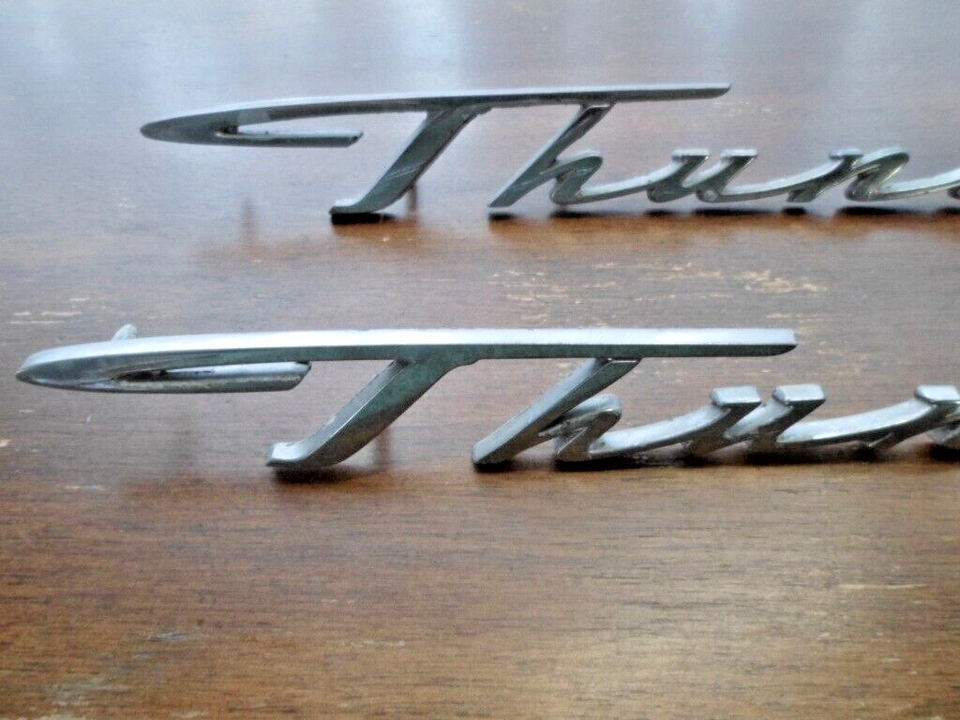 Ford Thunderbird Script Thunderbird Fender Emblem Pair | eBay