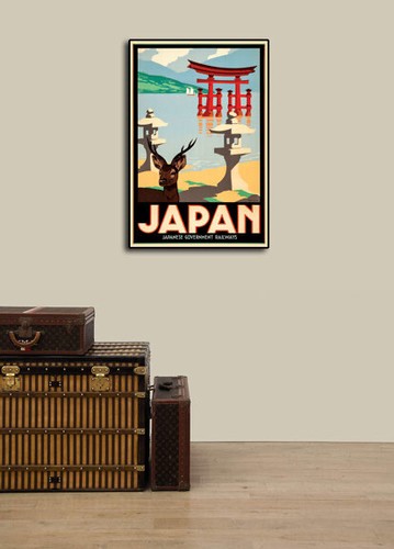 Japan 1950s Vintage Style Japanese Railway Vintage Travel Poster ...