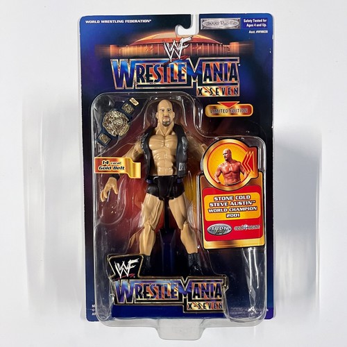 WWF TitanTron Live STONE COLD STEVE AUSTIN Figure WrestleMania X-Seven ...