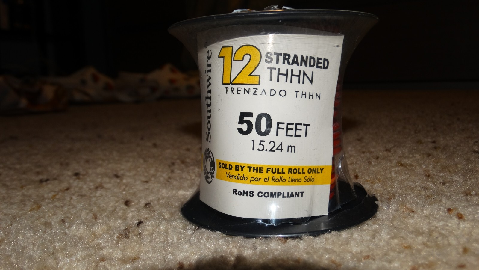 SOUTHWIRE 50’ ft. Stranded #12 AWG RED WIRE THHN-12-STR-Cu-RD-50SpC | eBay