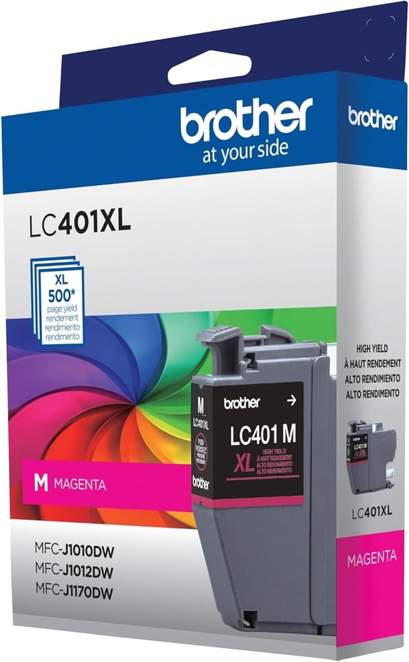 Genuine Brother LC401XL High Yield Ink Cartridge Black Cyan Magenta ...