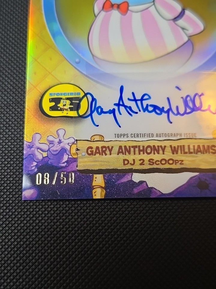 Gold /50 - 2025 Topps Chrome SpongeBob Gary Anthony William DJ 2 ScOOpz ...