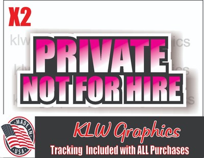 Private Not for Hire Decal Sticker Car Turbo Diesel Truck Trailer Semi ...