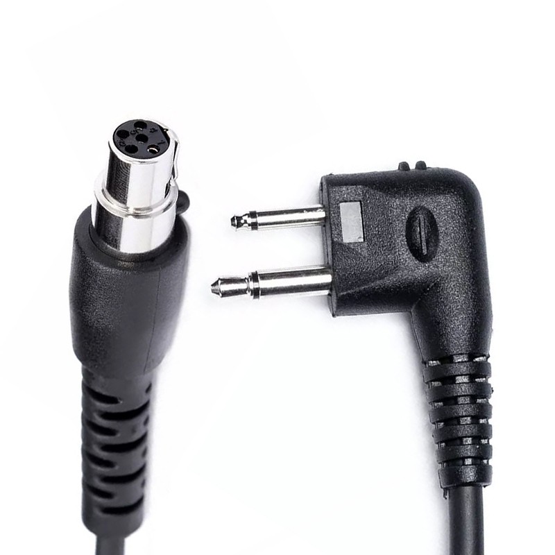 5Pcs 2-Pin to 5-Pin Coil Cord Cable for Motorola HYT Speedcom Radios ...
