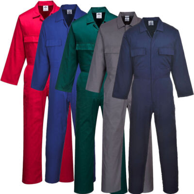 Portwest Men's PPE Mechanics Coverall Overall Boiler Suit Safety Work ...