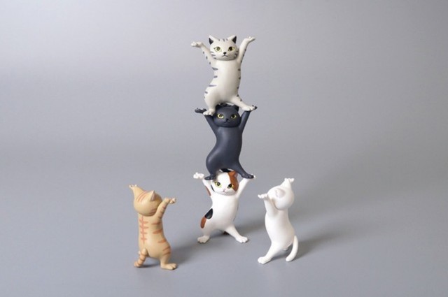 Qualia Cat Pen Holder All 5 Sets Capsule Toy Figure From Japan for sale ...