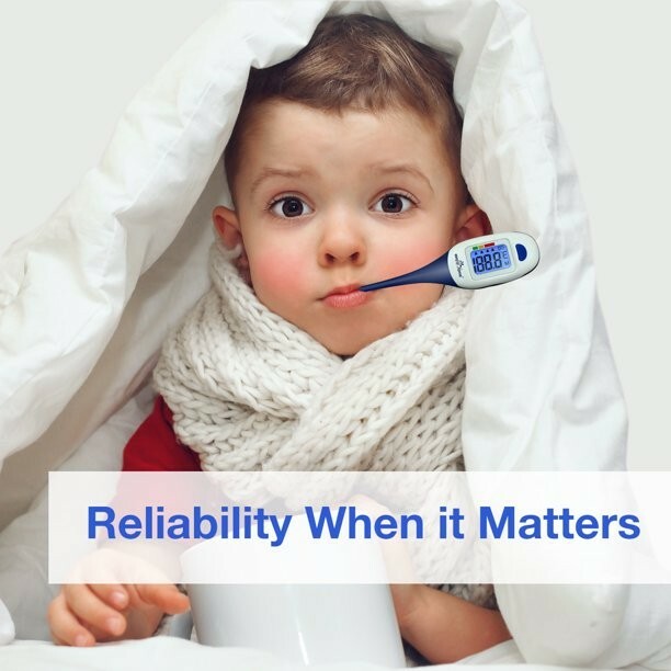 Easy@Home Digital Thermometer for Oral, Rectal or Axillary Underarm EMT ...