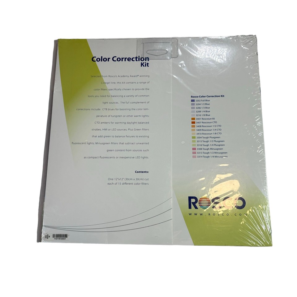 Rosco Color Correction Filter Kit for Photographers and Filmmakers ...