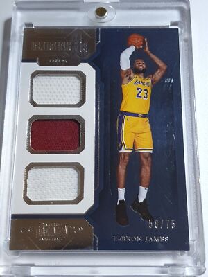 2018 Panini Dominion Lebron James #PATCH /75 TRIPLE Game Worn Jerseys ...