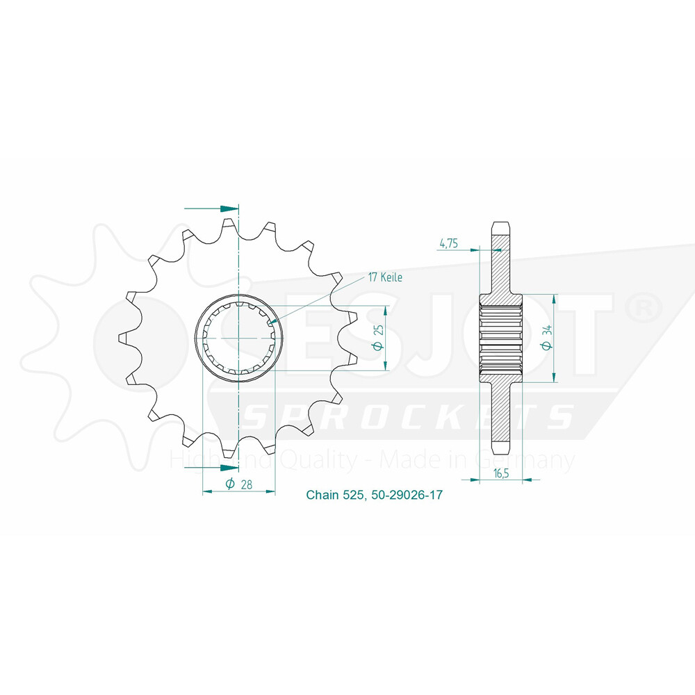 Sprocket Front 525-17T for KTM 990 Super Duke R 2013 | eBay