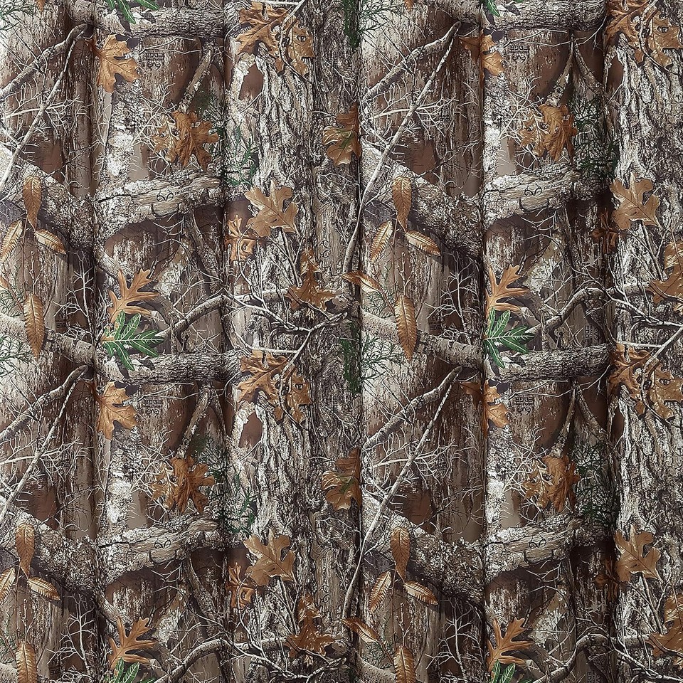 Realtree Edge Camo Window Curtain Panels, Sets of 2 or Valance,Rustic ...