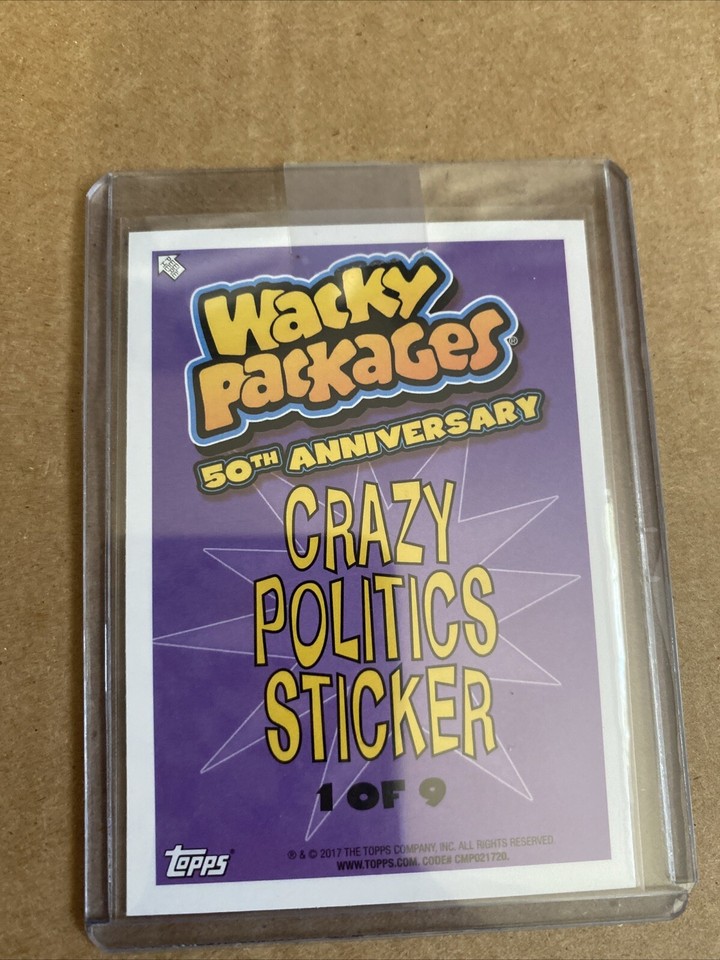 2017 Topps Wacky Packages 50th #1 DONALD TRUMP BUILDING BLOCKS Sticker ...